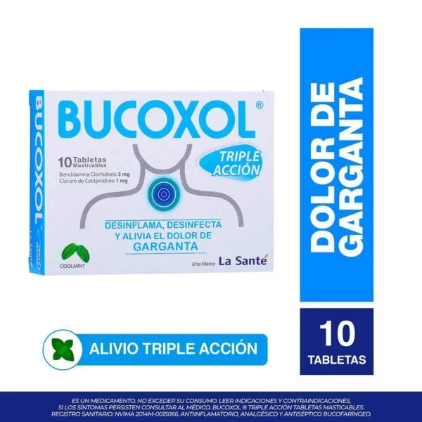 Bucoxol Garganta (Coolmint) Caja X 10 Tabletas Masticables – La Santé ...